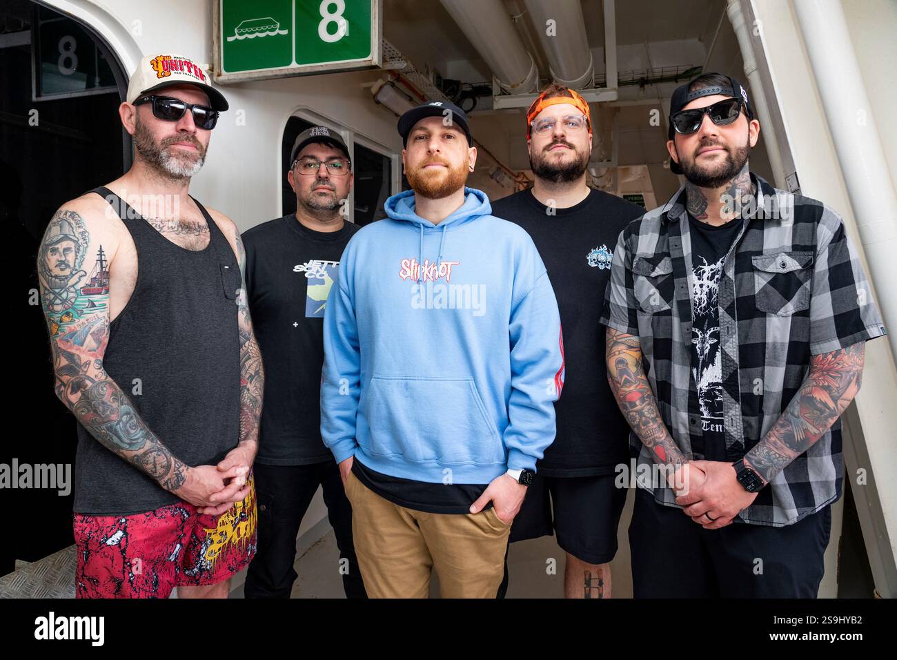 Jim Riley, left, Chris Davis, Jonathan Vigil, Andrew Tkaczyk, and Zach ...