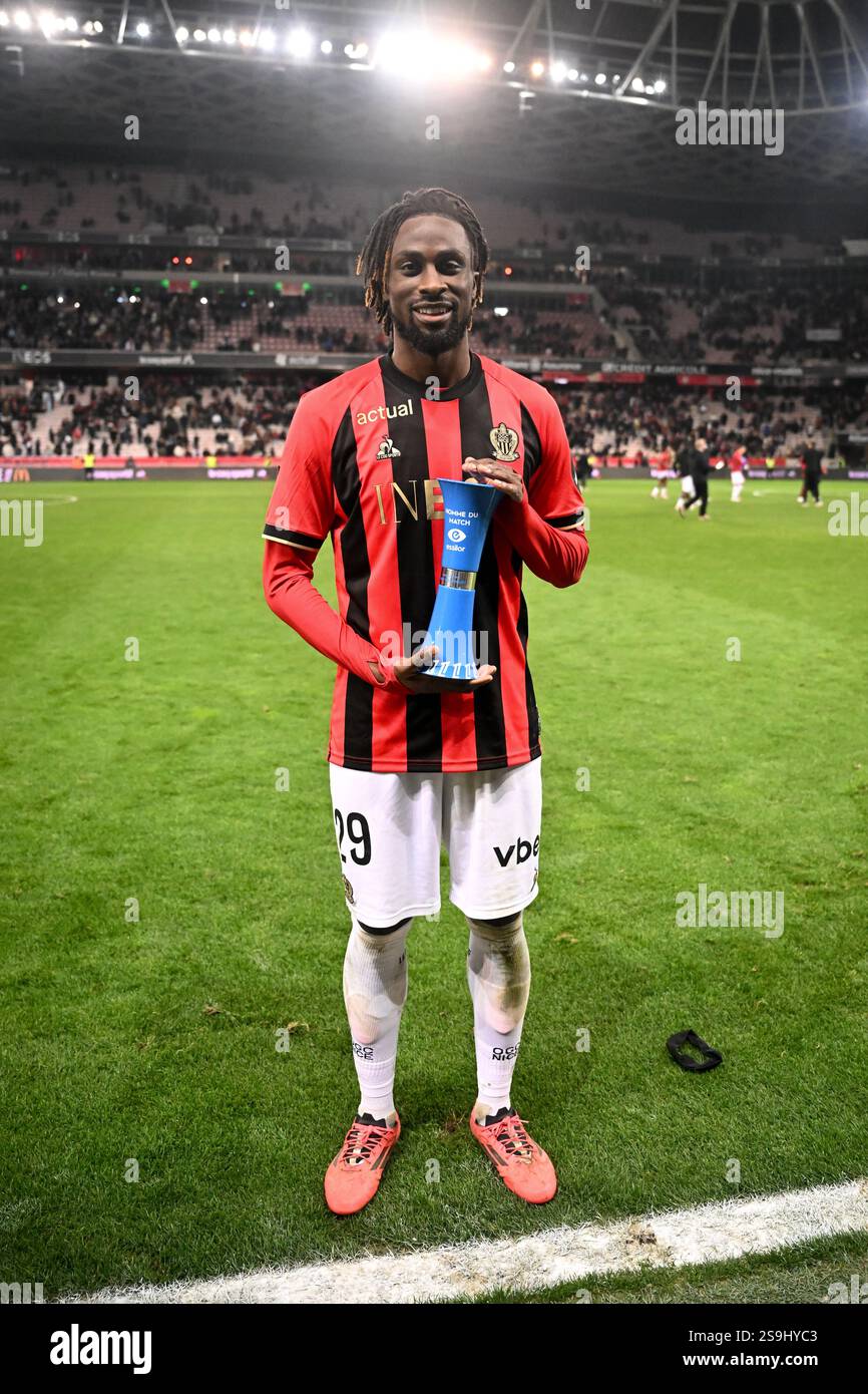 29 Evann GUESSAND (ogcn) during the Ligue 1 MCDonald's match between ...
