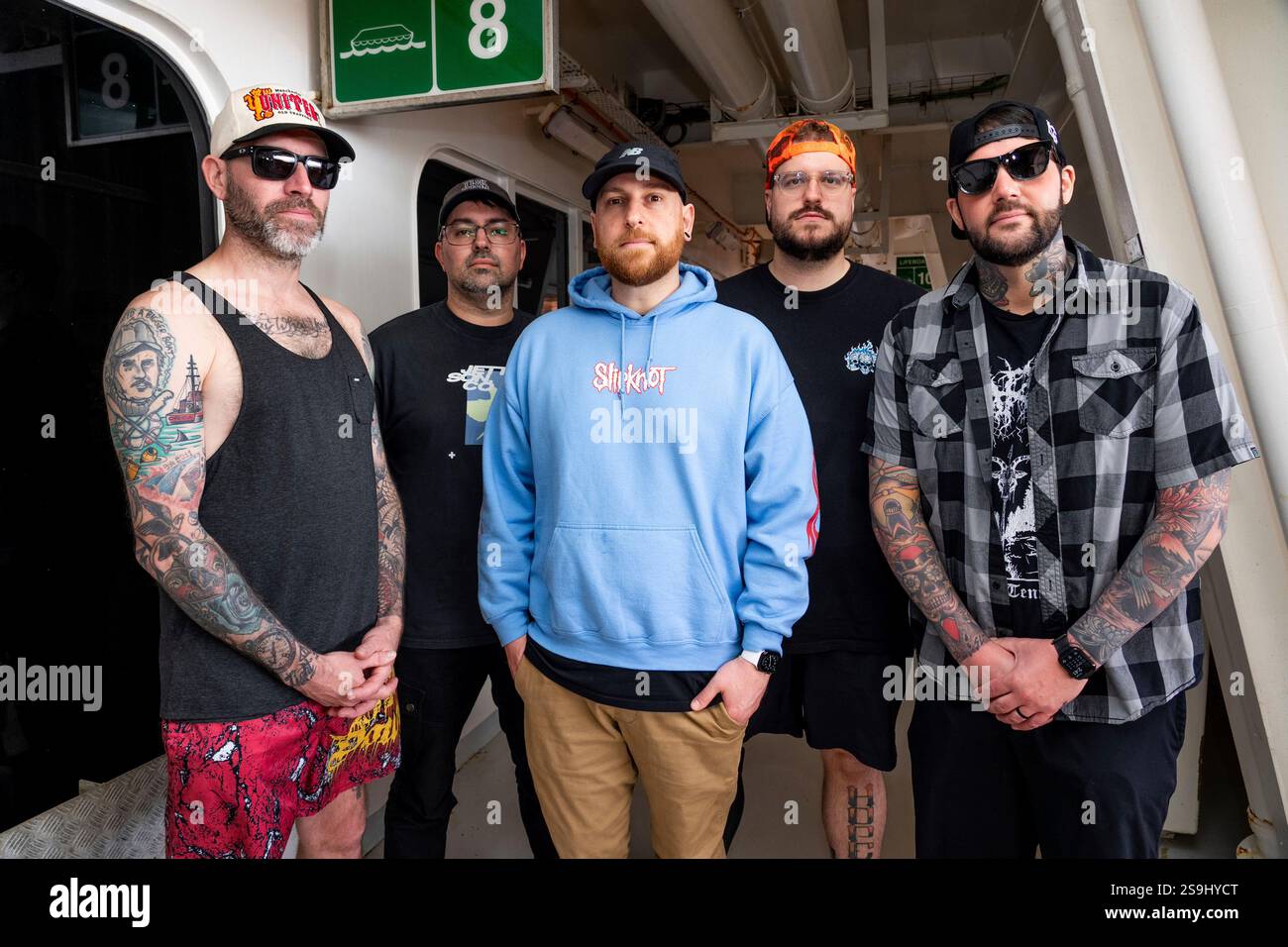 Jim Riley, left, Chris Davis, Jonathan Vigil, Andrew Tkaczyk, and Zach ...