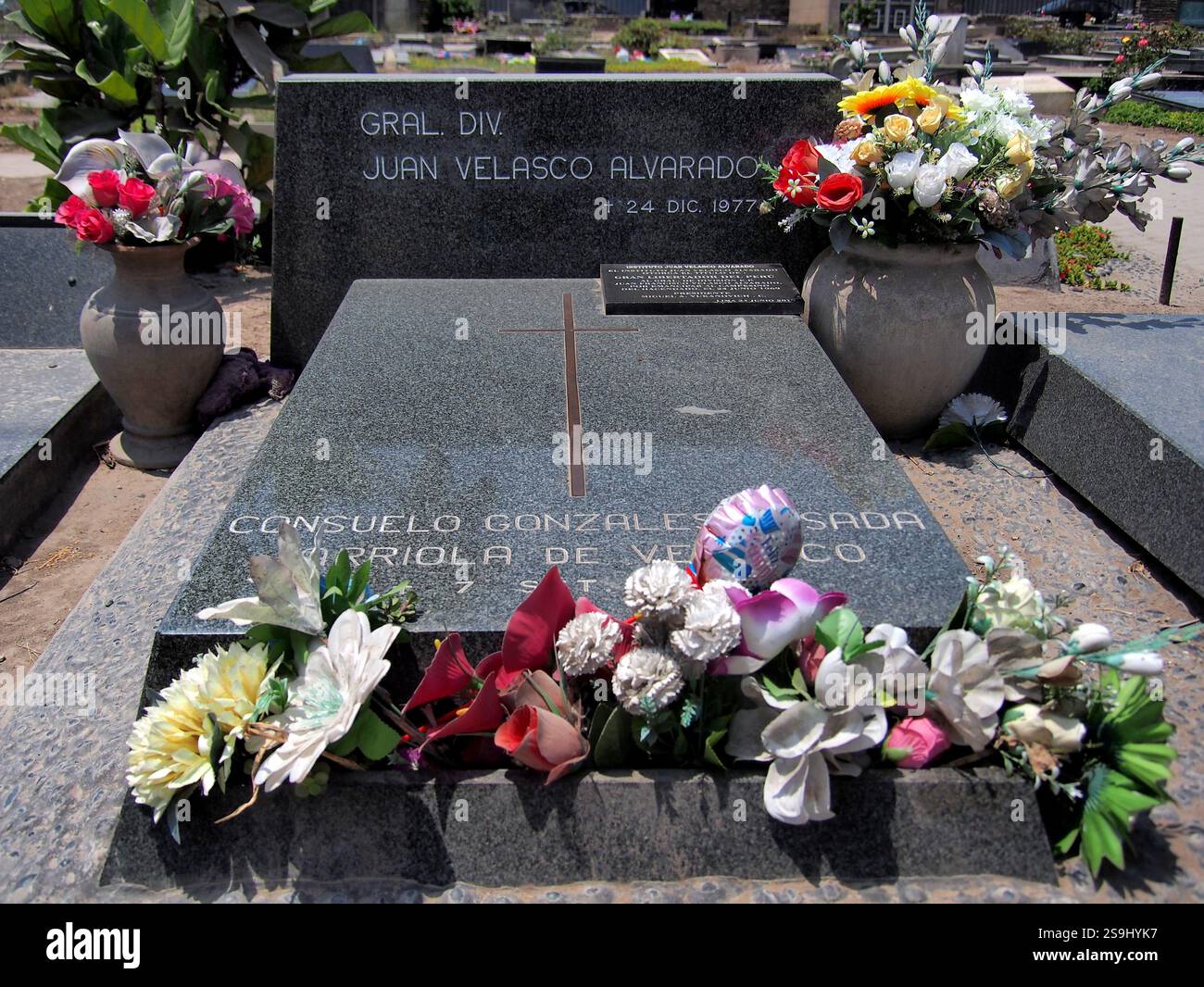 Grave of General Juan Velasco Alvarado (June 16, 1910 - December 24, 1977), former Peruvian ...