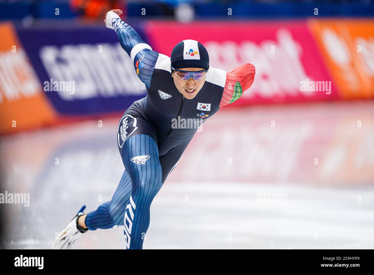 CALGARY, CANADA - JANUARY 26: Jun-Ho Kim of Republic of Korea competing ...
