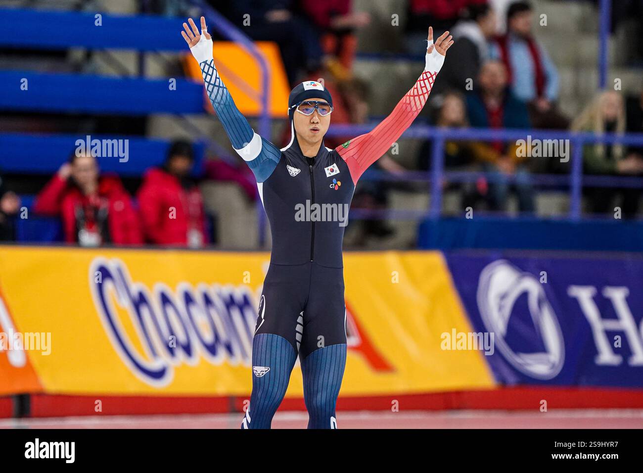 CALGARY, CANADA - JANUARY 26: Jun-Ho Kim of Republic of Korea competing ...