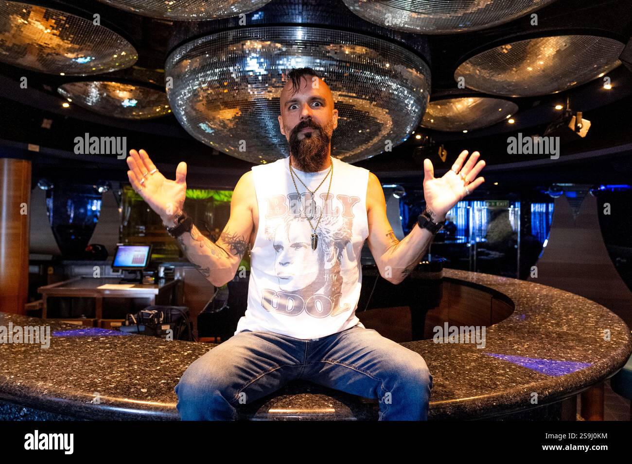 Jessie Leach poses on board the Carnival Magic during day five of the ...