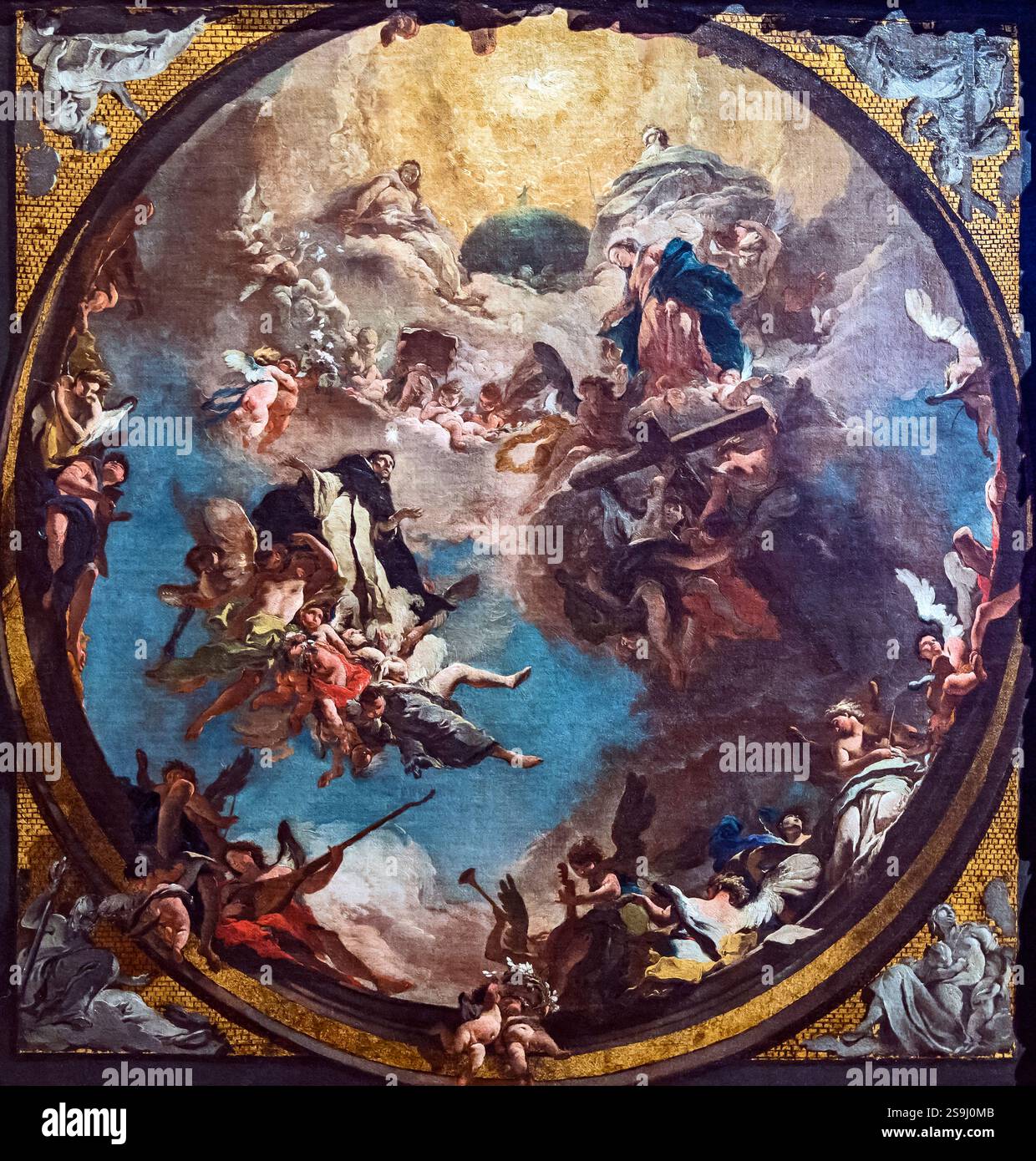 The Glory of Saint Dominic, Painting by Giovanni Battista Tiepolo Stock ...