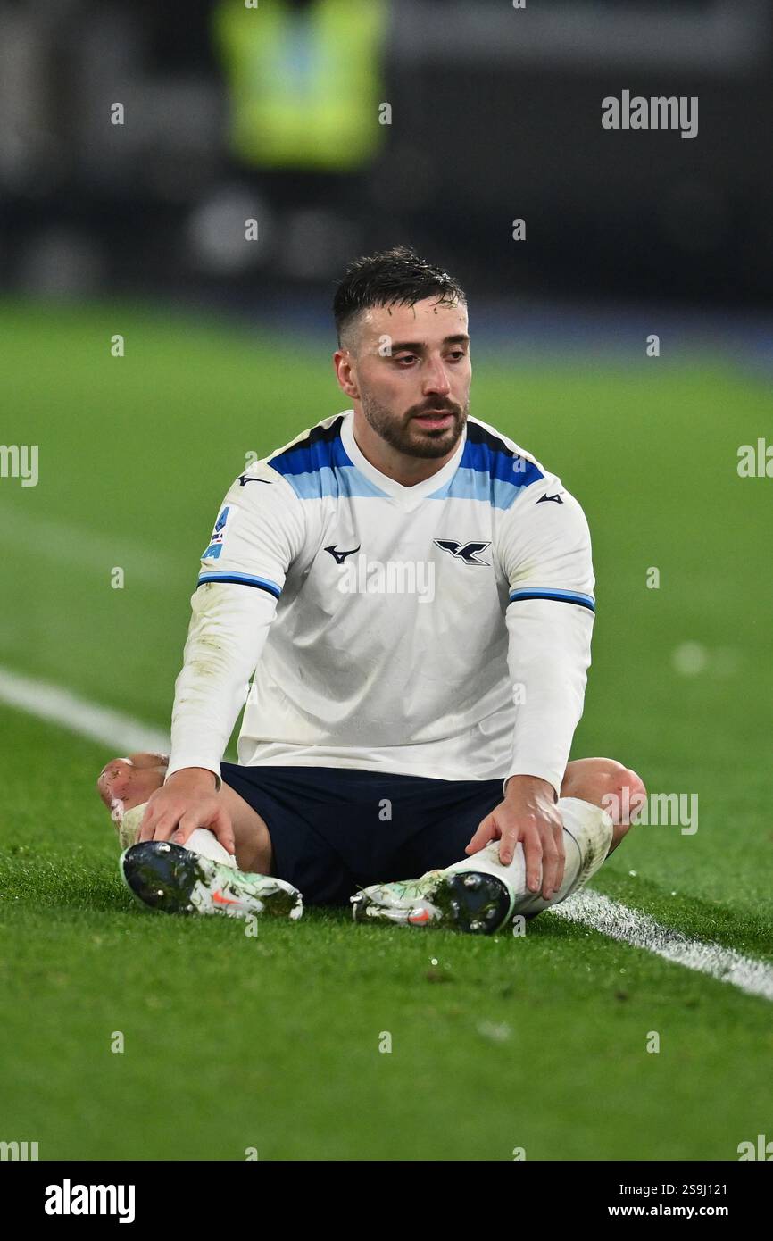 Rome, Italy. 26th Jan, 2025. Mario Gila of S.S. Lazio participates in ...