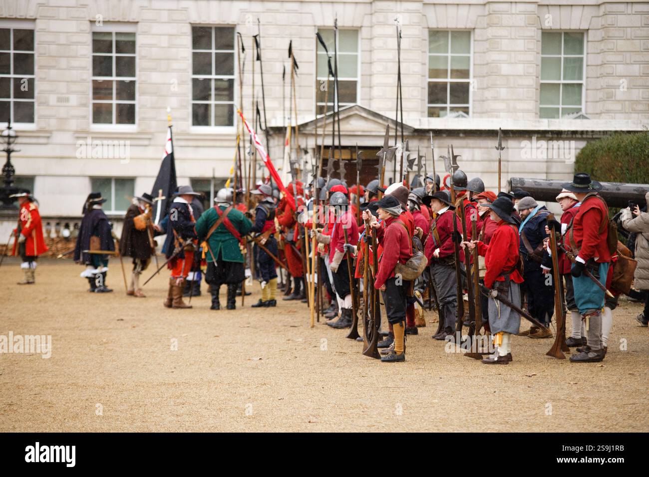 King Charles I Commemoration Re-enactment by The Civil War Society at The Mall and Horse Guards ...