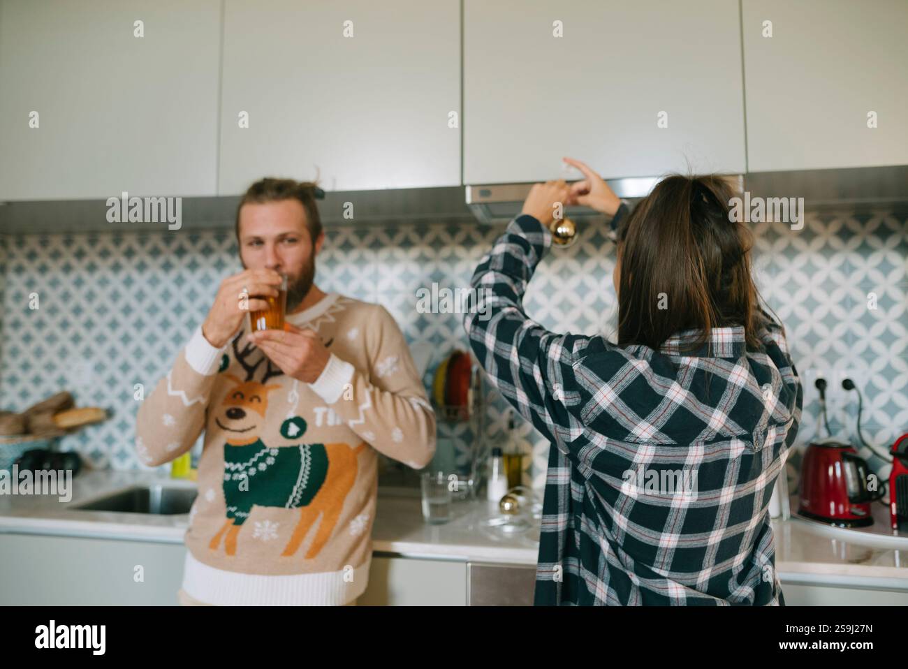 Celebration at Home with Friends Gathering Together while Dressed in ...