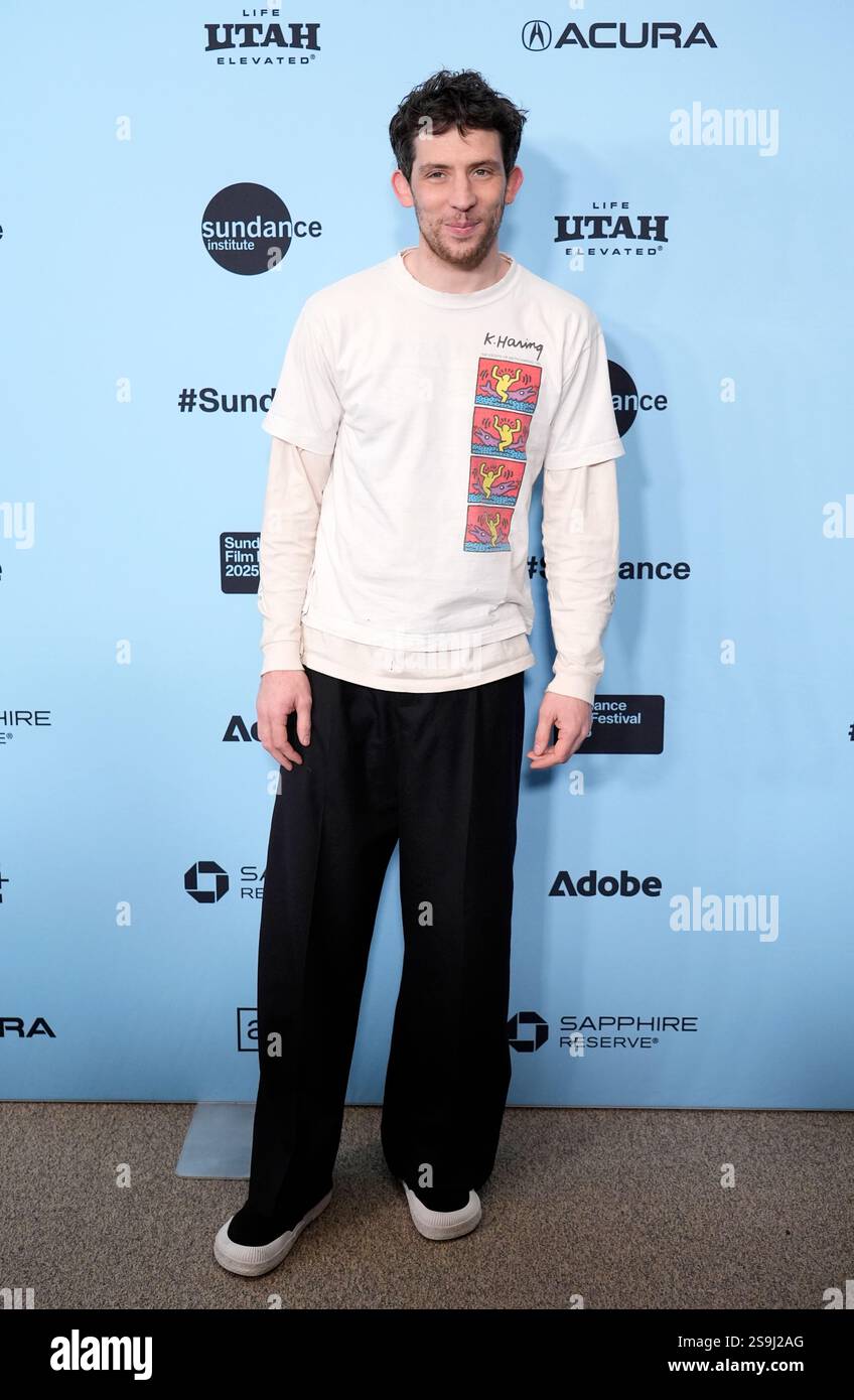 Josh O'Connor, a cast member in "Rebuilding," poses at the premiere of ...
