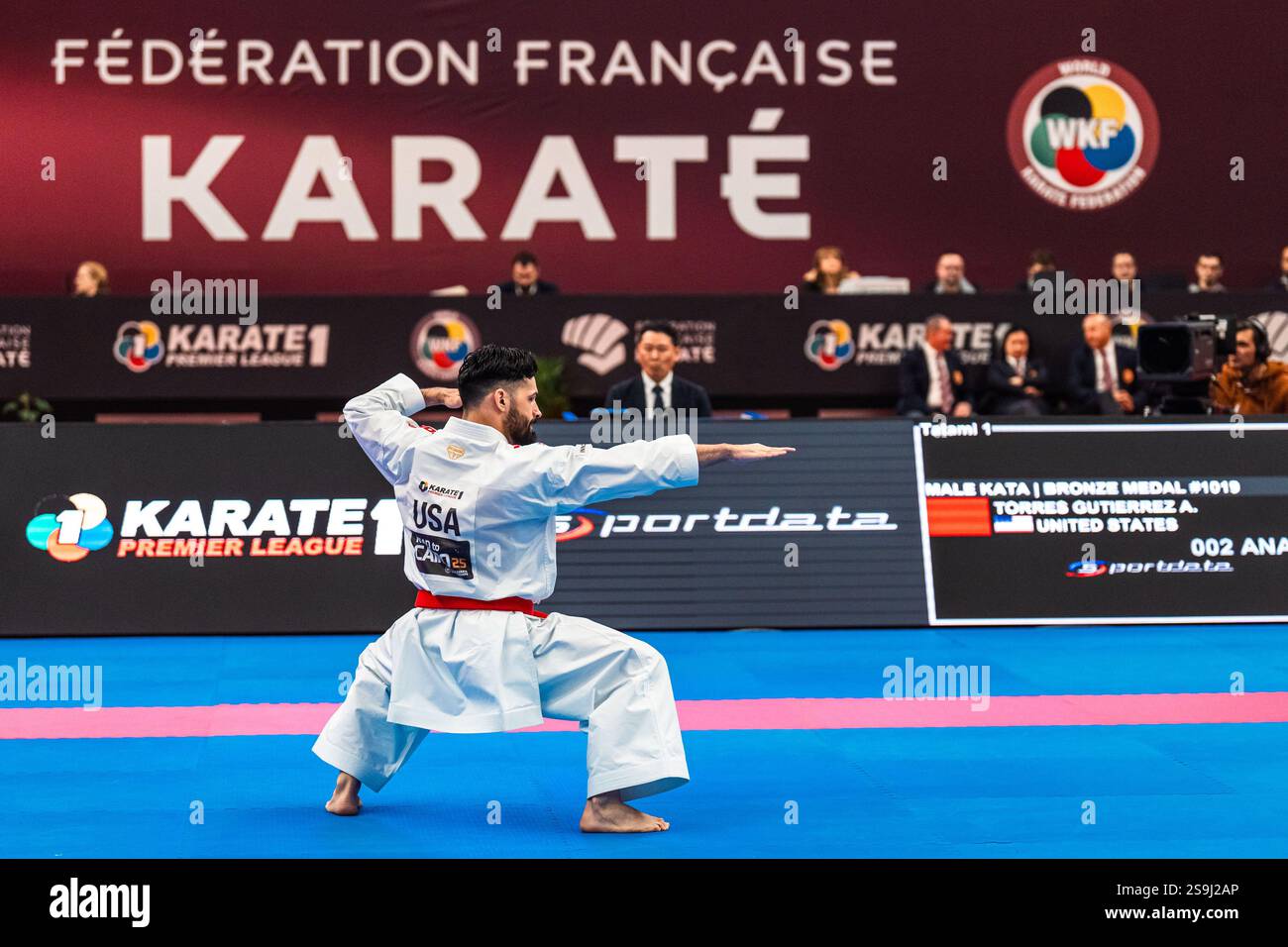Ariel Torres Gutierrez (USA) Male Kata bronze medal match during the ...
