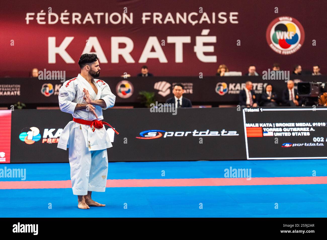 Ariel Torres Gutierrez (USA) Male Kata bronze medal match during the ...