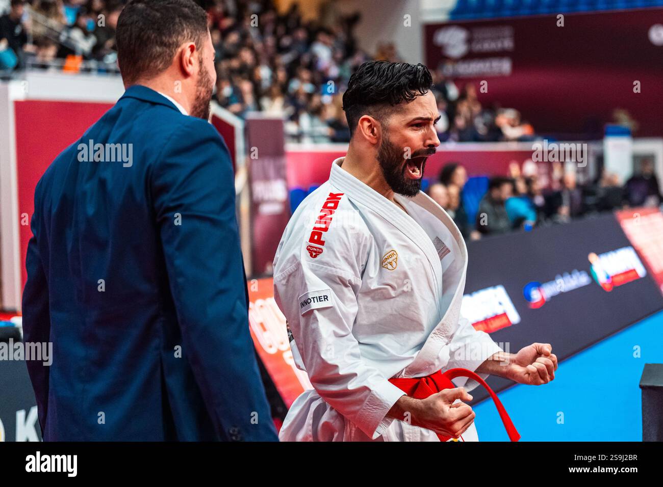 Ariel Torres Gutierrez (USA) Male Kata bronze medal match during the ...
