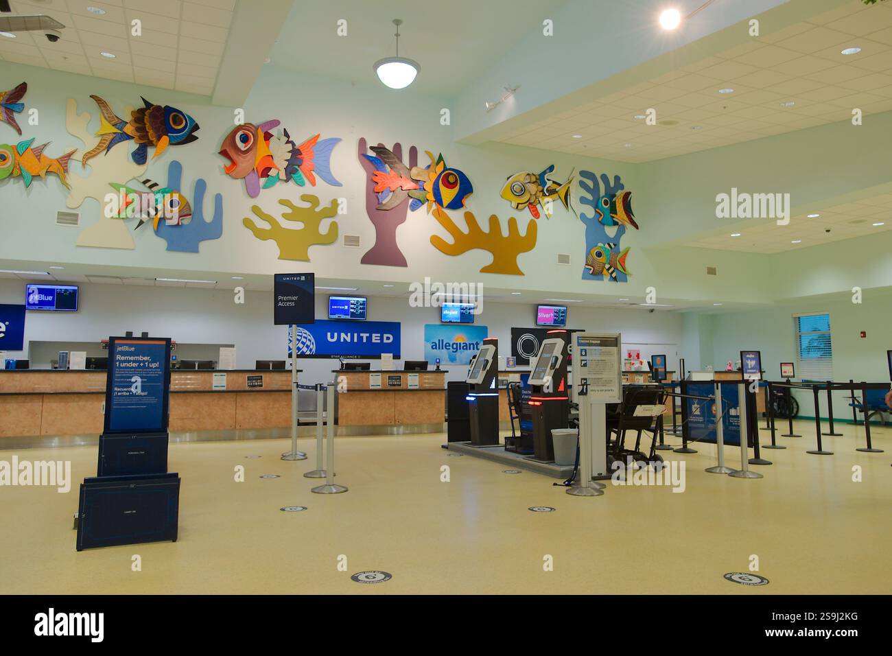 Inside of the terminal at Key West International Airport. Editorial Use ...