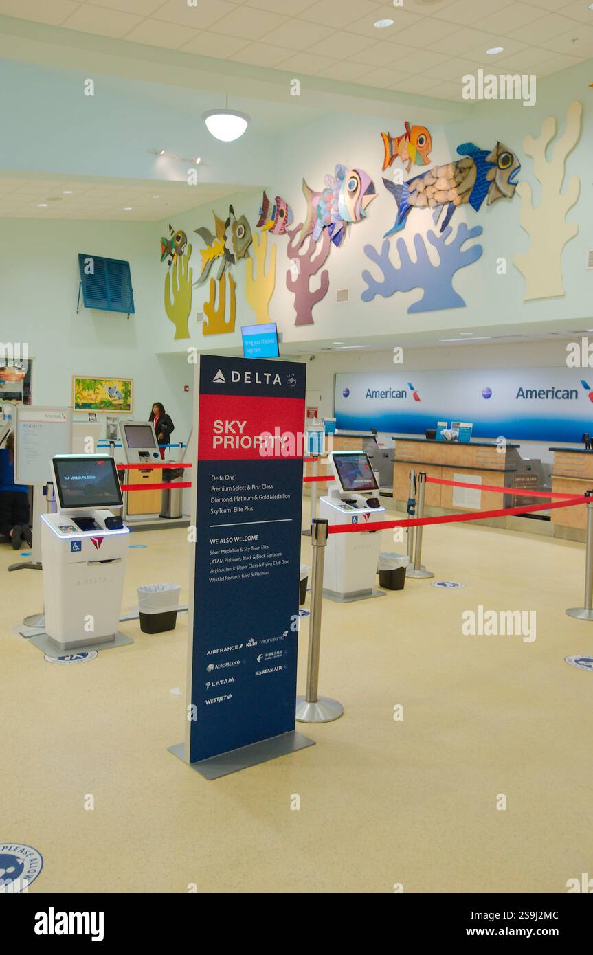 Inside of the terminal at Key West International Airport. Editorial Use ...