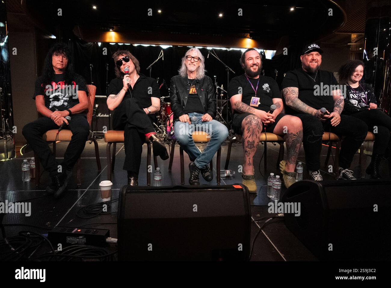 Joey Belladonna, left, Luke Spiller, Jerry Gaskill, Eric Vanlerberghe ...