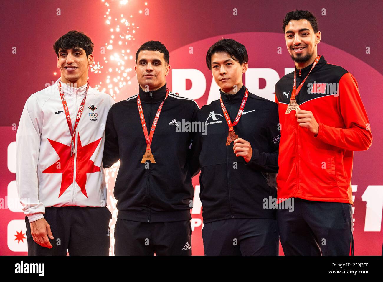 Male kumite -84Kg podium during the Paris Open Karate 2025, 2025 Karate ...
