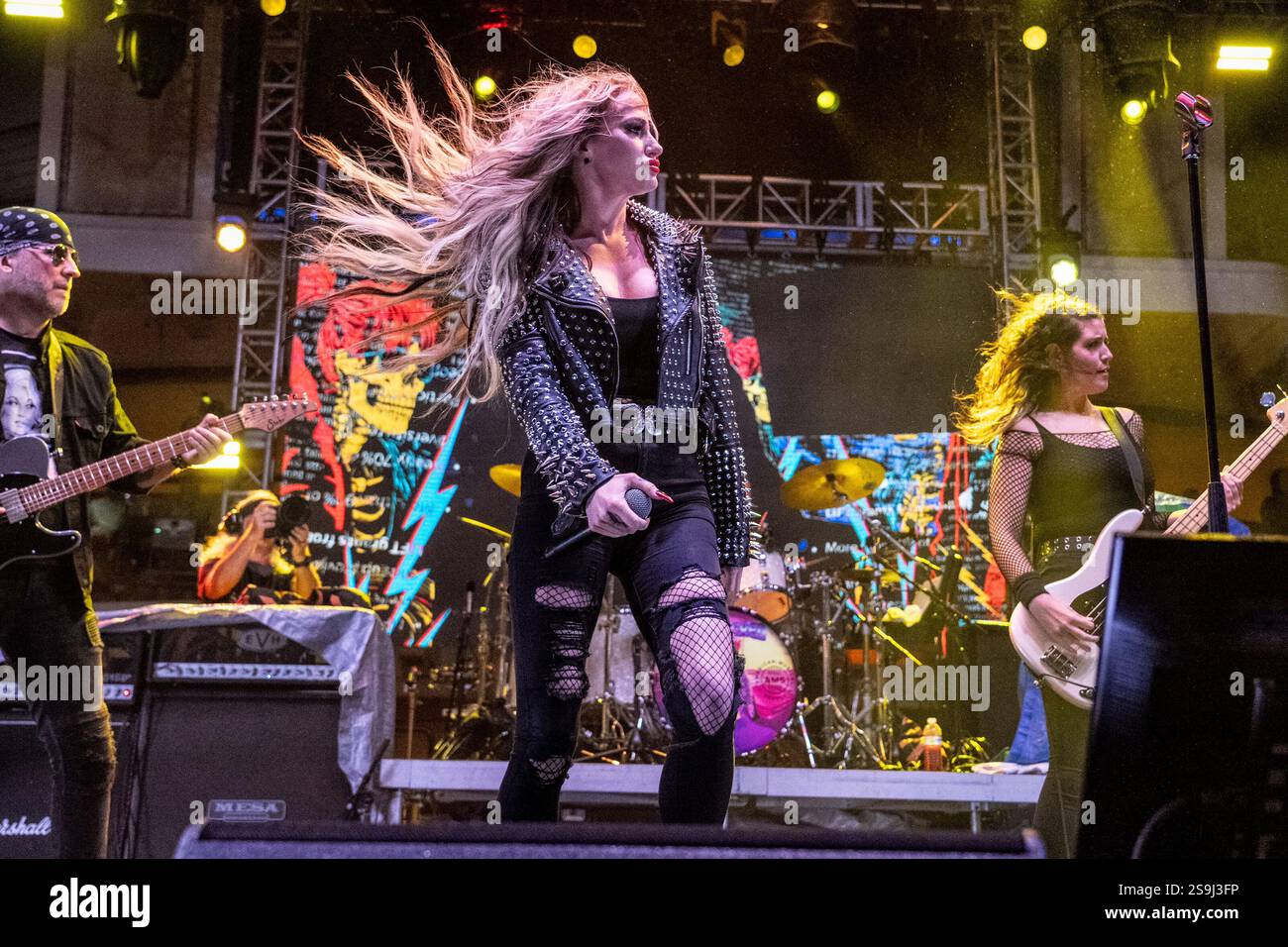 Heidi Shepherd of The Stowaways performs on board the Carnival Magic ...