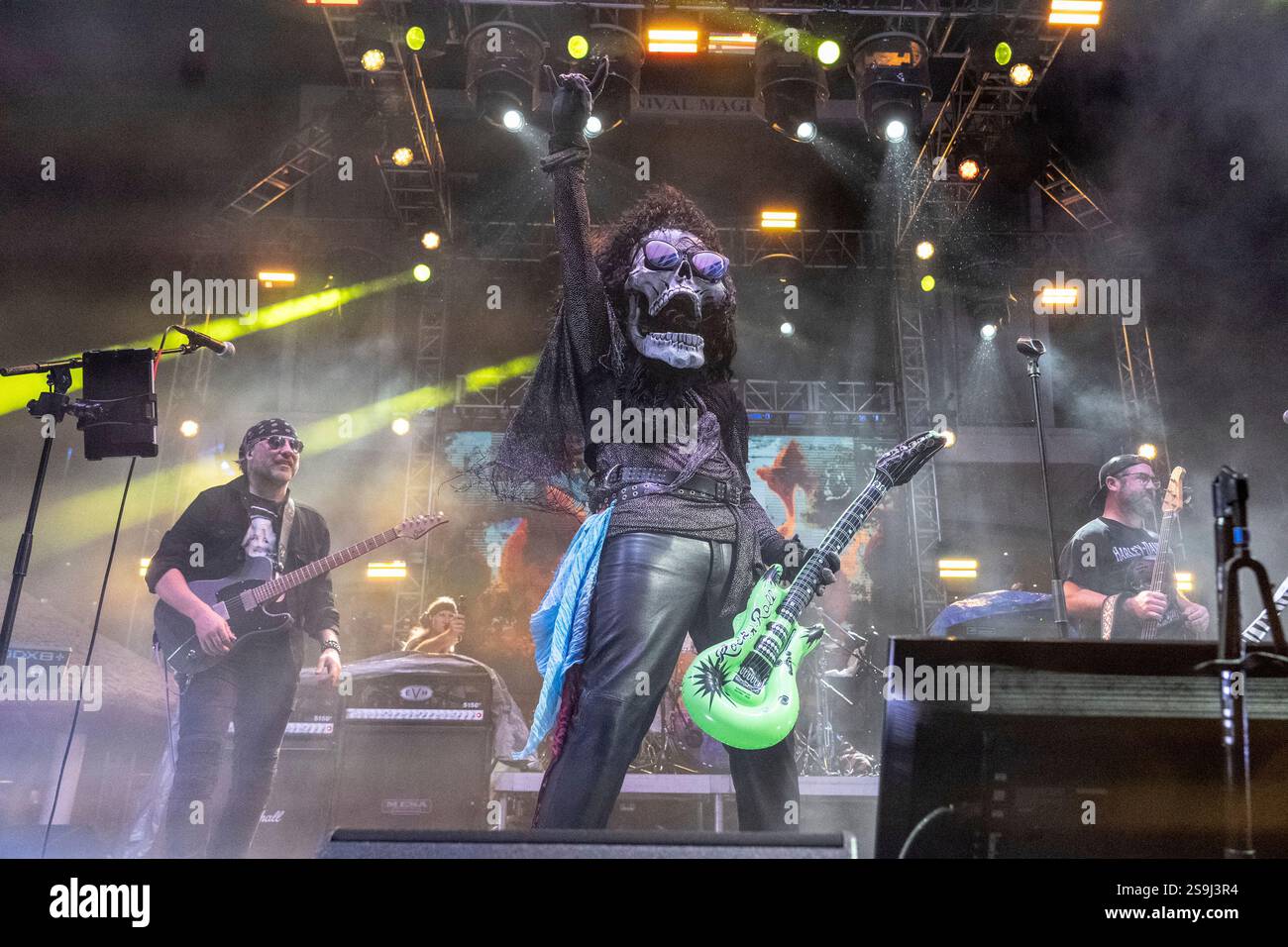 ShipRocked mascot, Skully, performs on board the Carnival Magic during ...