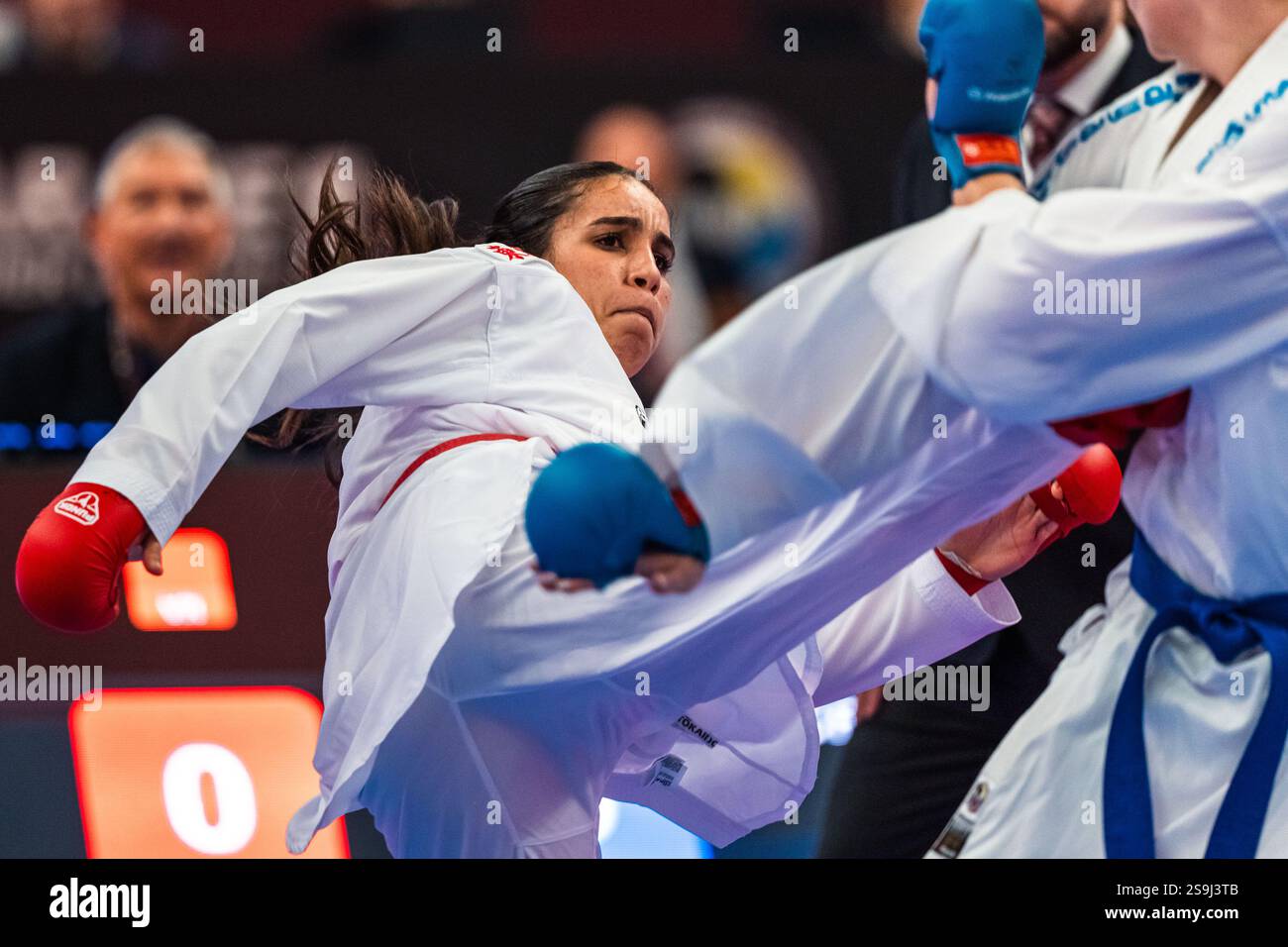Maroua Eddarhri (MAR) and Ingrid Creemers (NDL) female kumite +68Kg ...