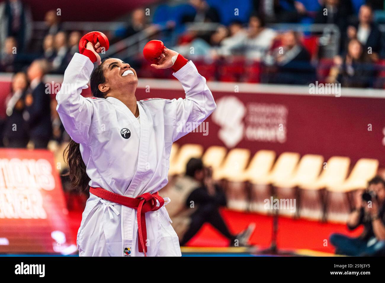 Maroua Eddarhri (MAR) female kumite +68Kg bronze medal match during the ...