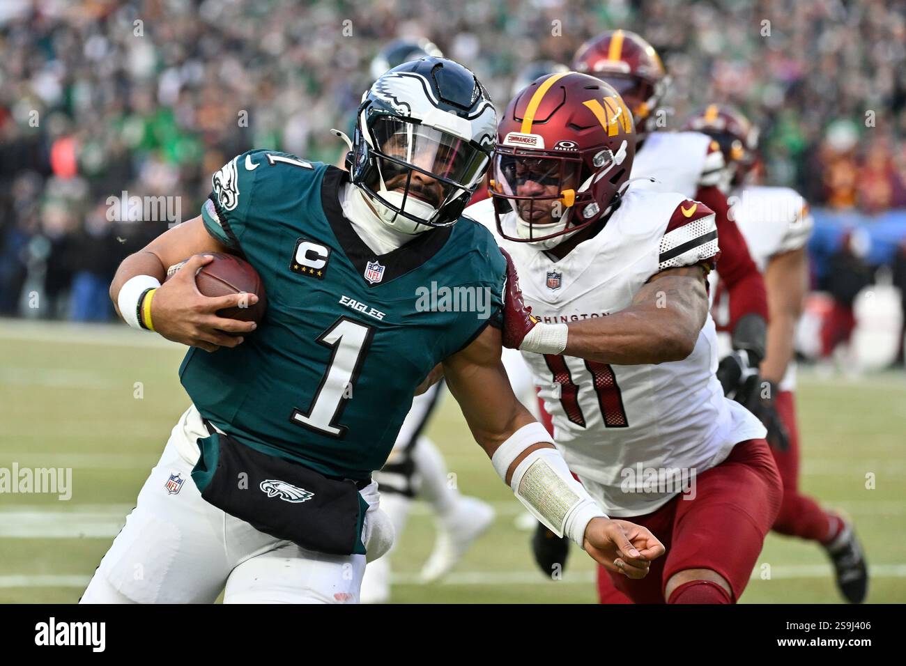 January 26, 2025, Philadelphia PA; Washington Commanders safety Jeremy ...