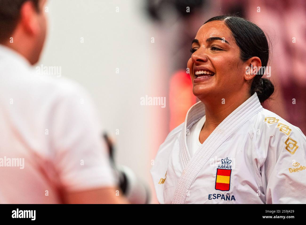 Maria Torres Garcia (ESP) female kumite +68Kg final during the Paris ...