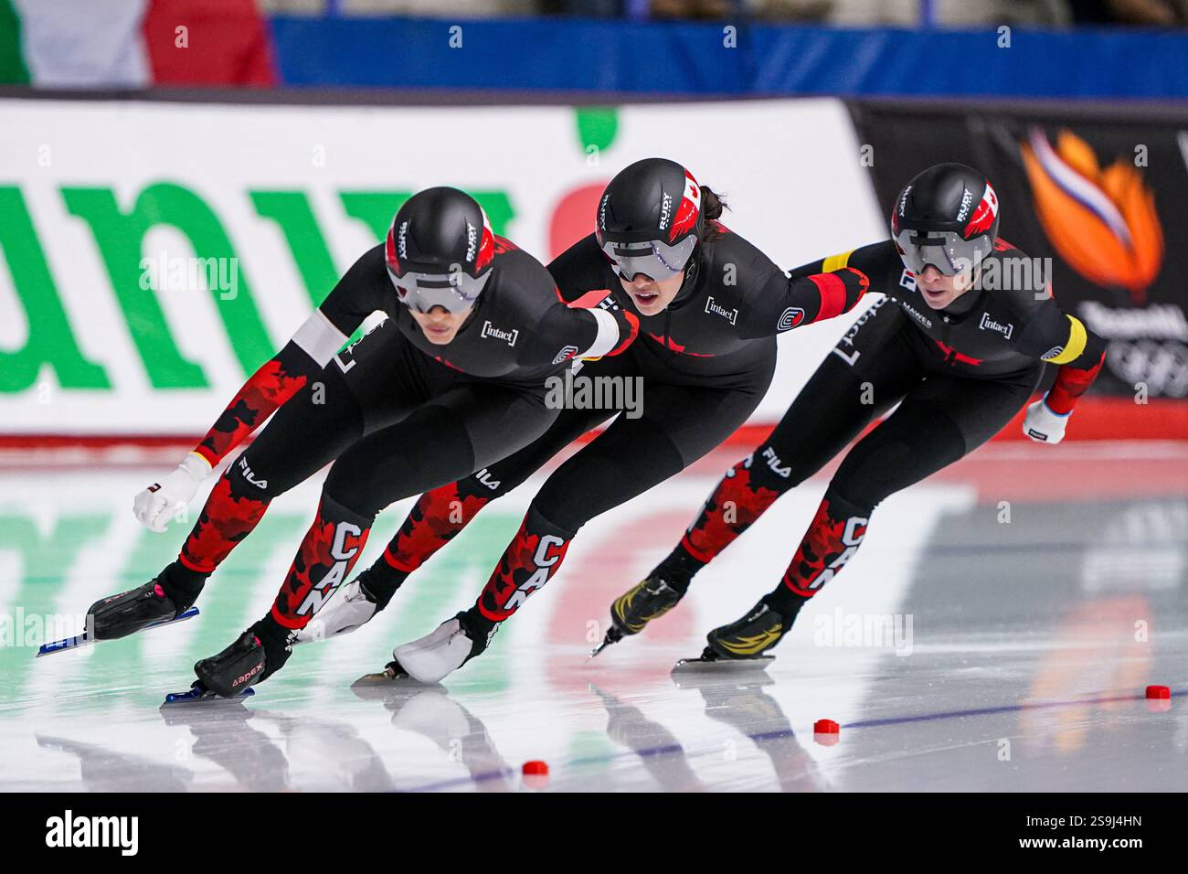CALGARY, CANADA - JANUARY 26: Shihui Yu of China, Ruining Tian of China ...