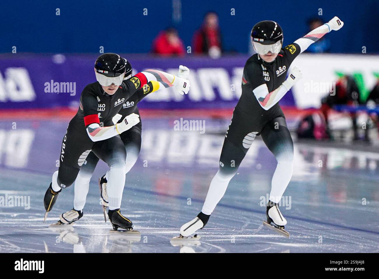 CALGARY, CANADA - JANUARY 26: Andzelika Wojcik of Poland, Kaja Ziomek ...