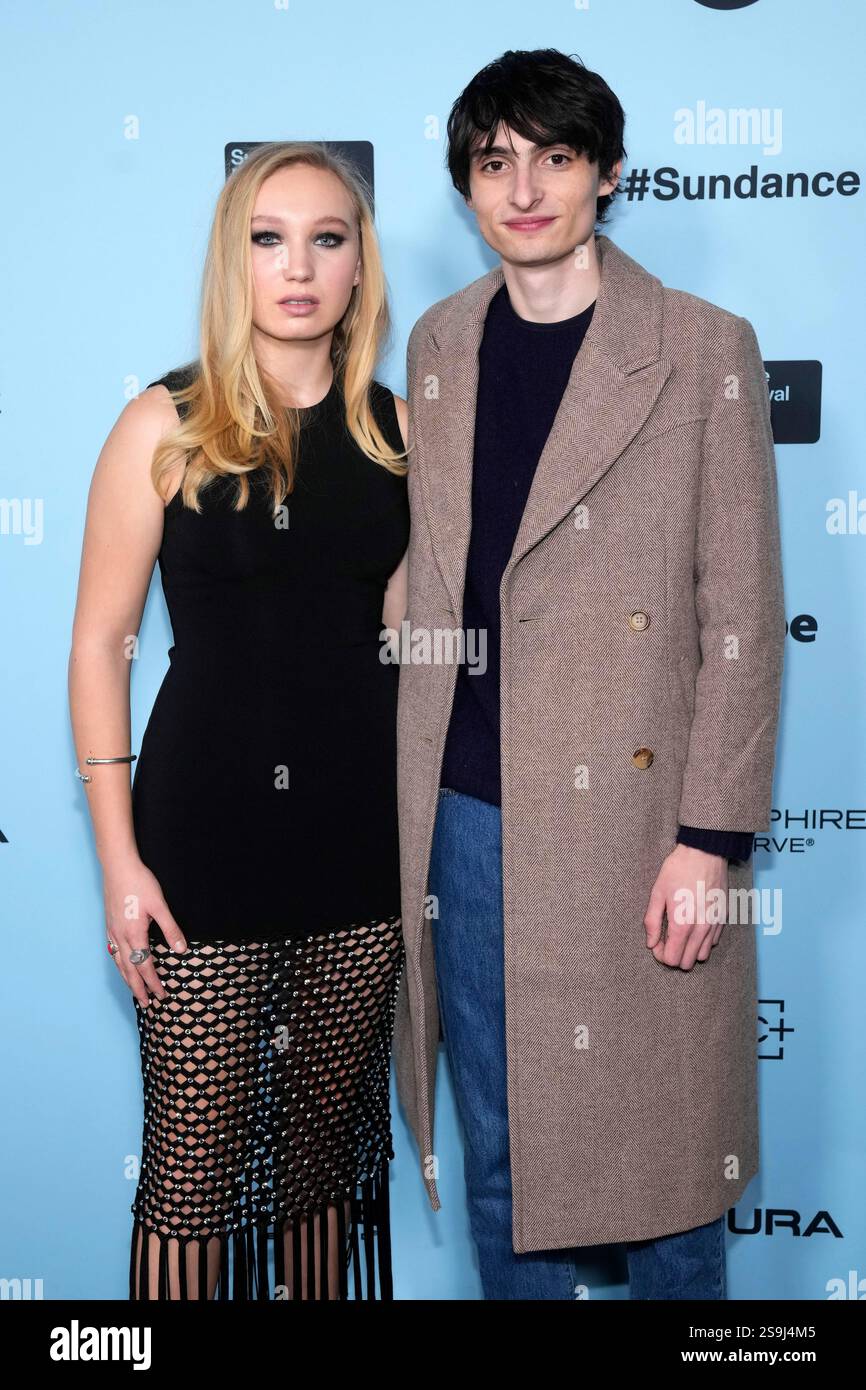 Helena Zengel and Finn Wolfhard attend the premiere of "The Legend of ...