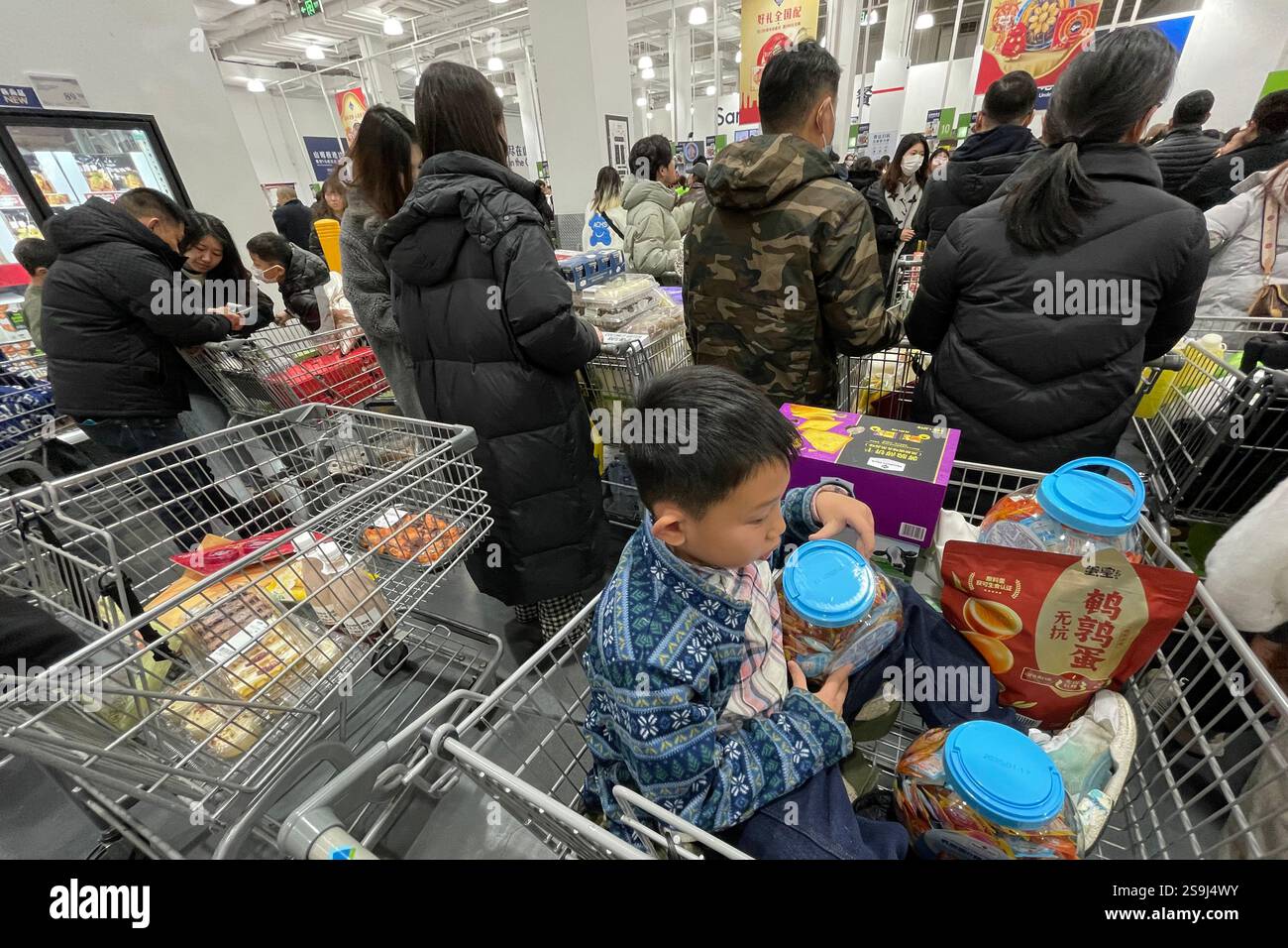 NANJING, CHINA - JANUARY 26, 2025 - Customers shop for Chinese Lunar ...