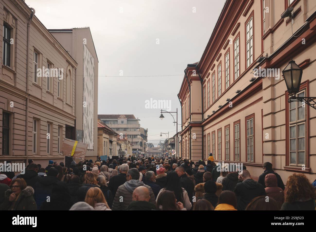 Cacak, Serbia - January 26, 2025: Protests in Serbia regarding the fall ...