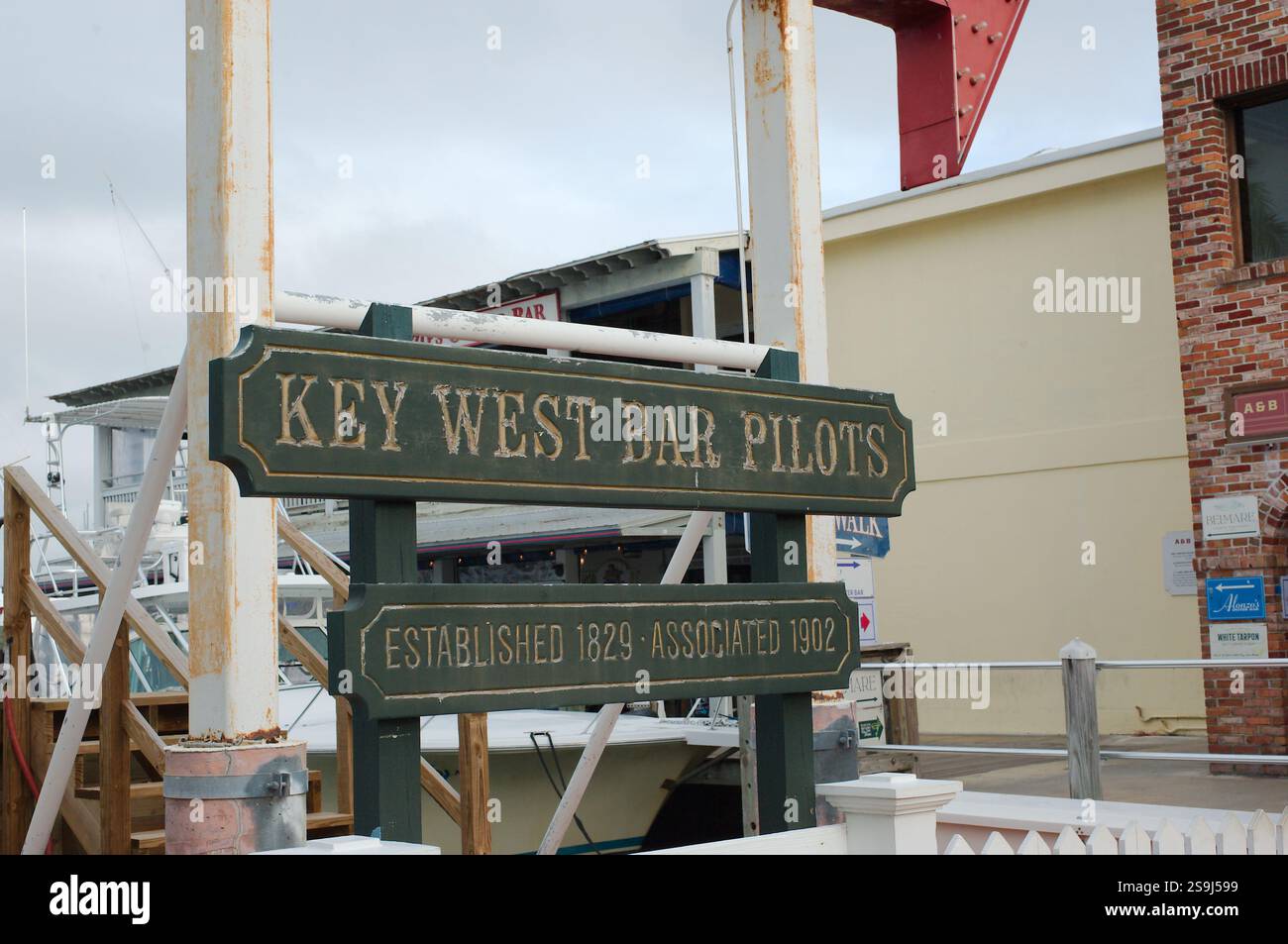 Key West Bar Pilots Association sign Located in Key West's Historic ...