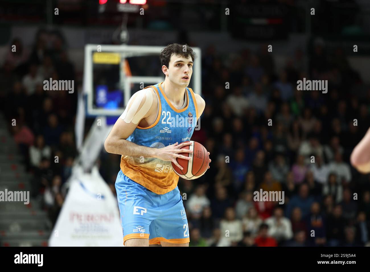 Luca Vincini (Banco di Sardegna Sassari) during Banco di Sardegna ...