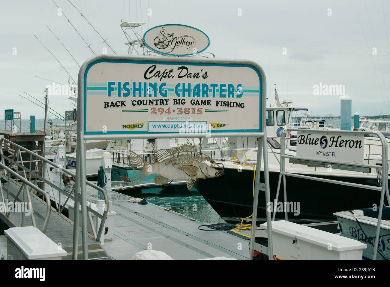 SIgn for Captain Dan’s Fishing charters Located in Key West's Historic ...