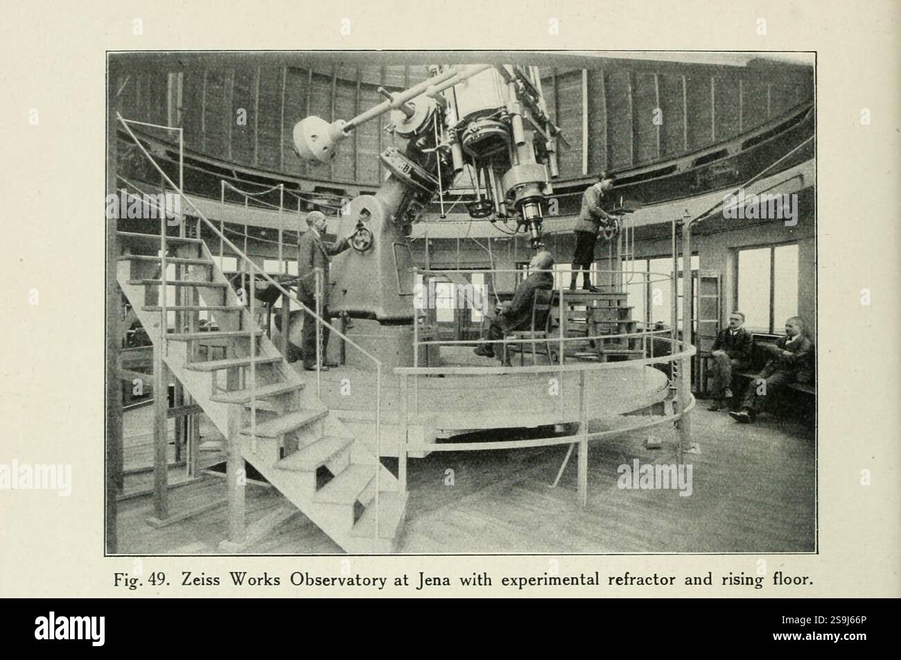 Zeiss Works Observatory at Jena with experimental refractor and rising ...