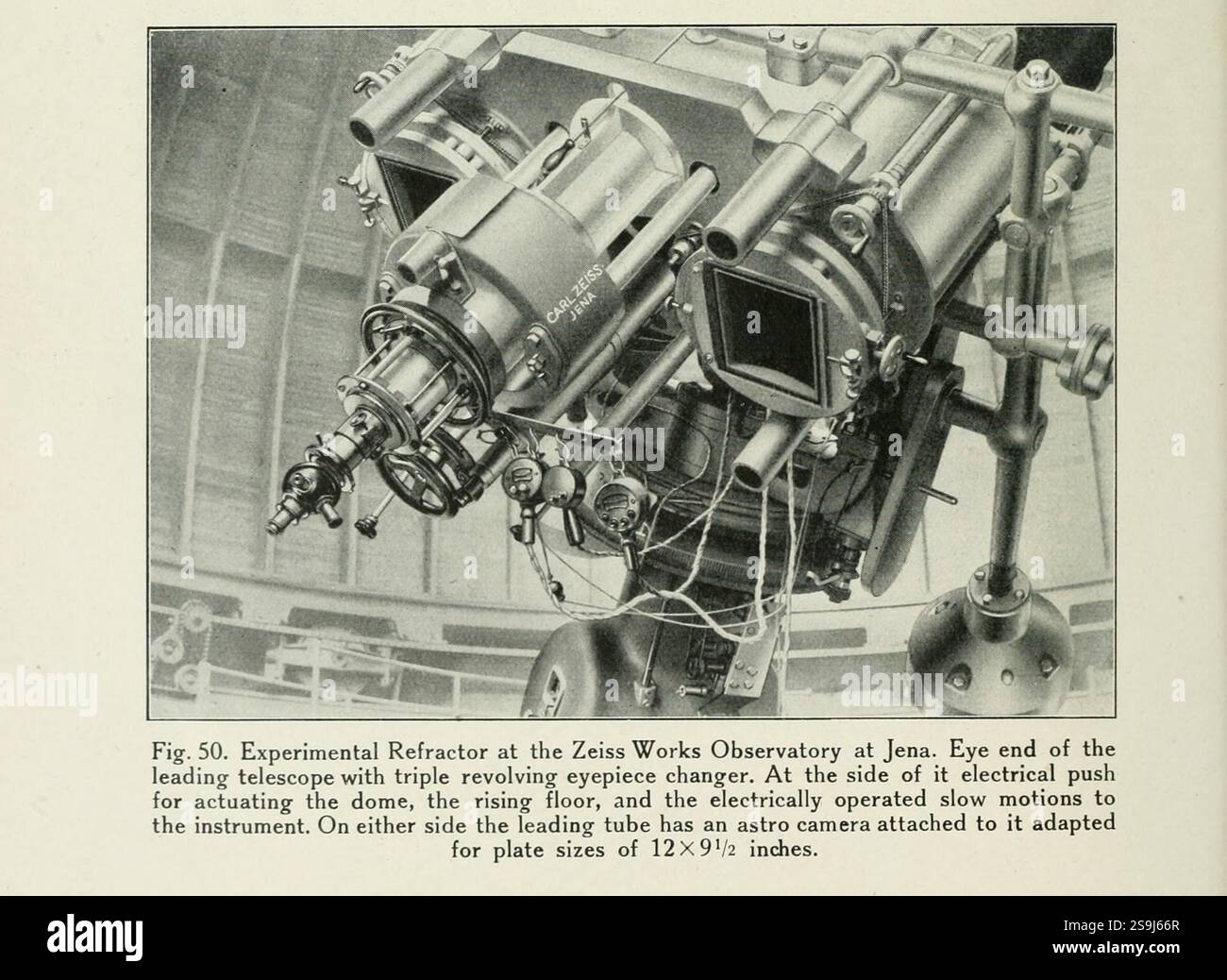 Experimental Refractor at the Zeiss Works Observatory at Jena. Eye end ...