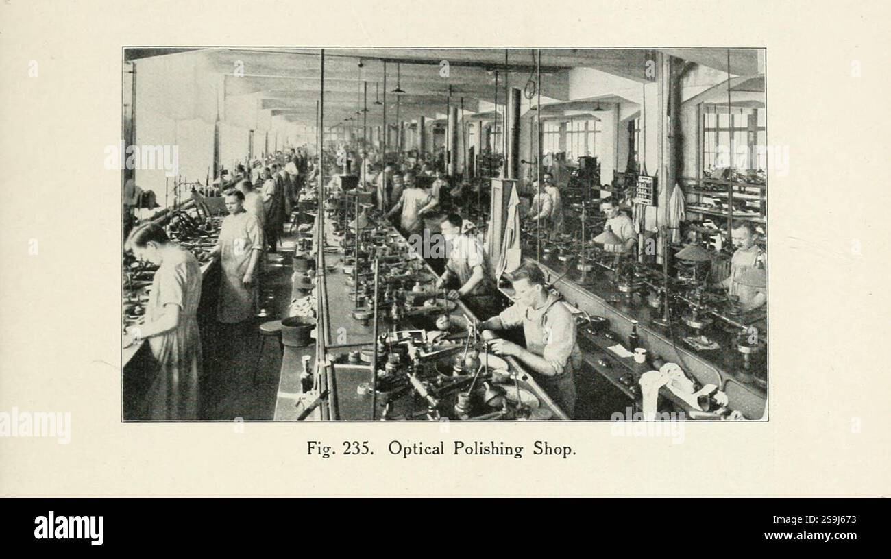 Zeiss Optical Polishing Shop.. Archive illustration from the Zeiss ...