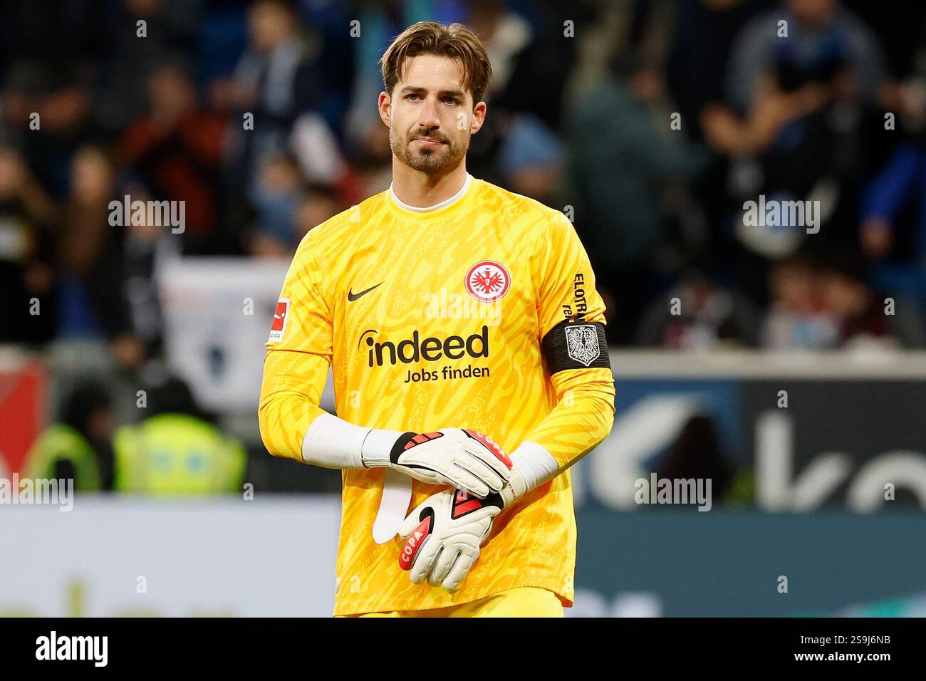 v.l.: Torwart Kevin Trapp (Eintracht Frankfurt, 1), 26.01.2025, Fussball, Bundesliga, TSG ...
