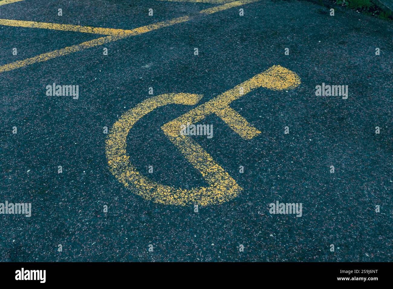 Close-up of a Disabled Parking Bay Stock Photo - Alamy