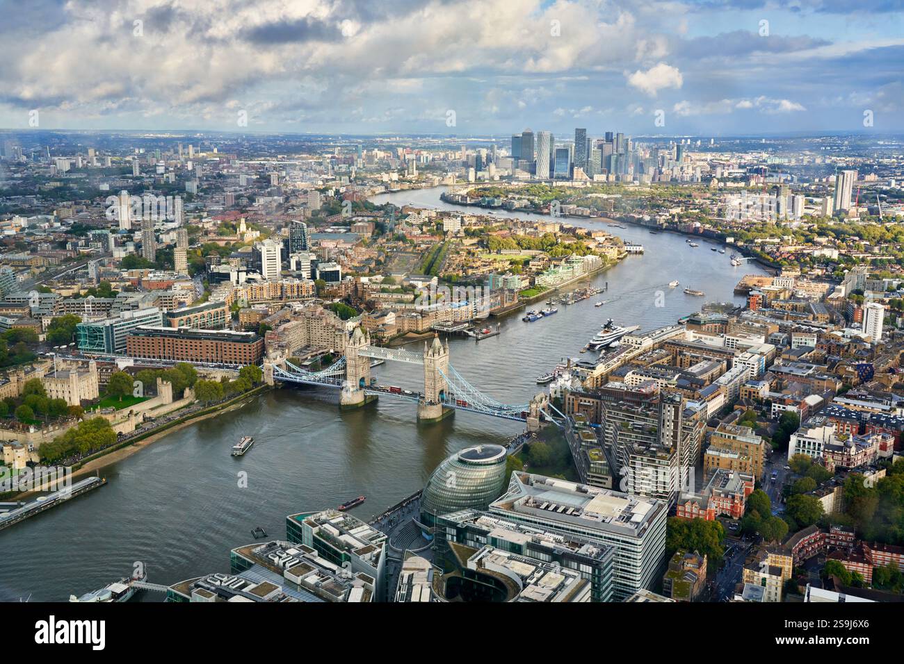 Tower Bridge, Tower of London, Thames river, Views from The Shard ...