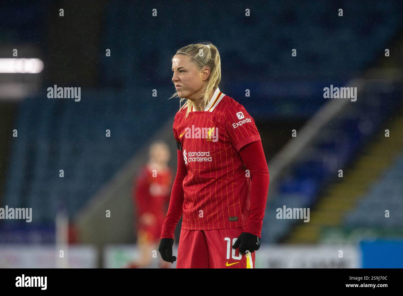 Leicester, England, 26th January 2025 General shot of Sophie Roman Haug ...
