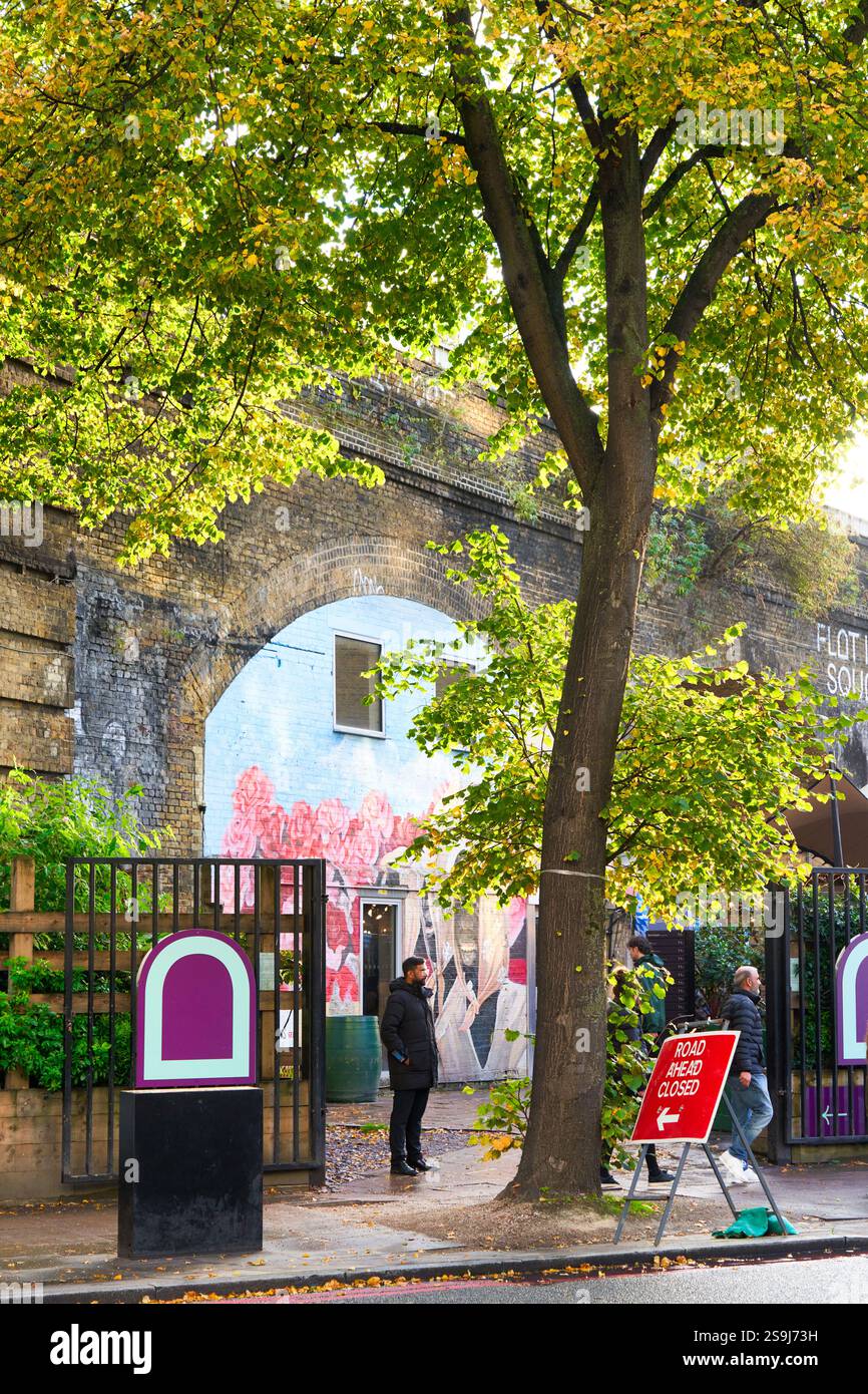 Flat Iron Square, Informal dining area serving popular food. Southwark ...