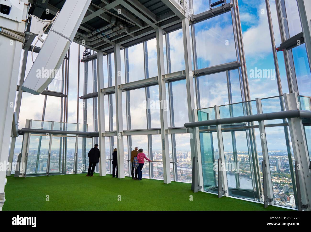 People looking at the city, Views from The Shard, London, England, UK ...