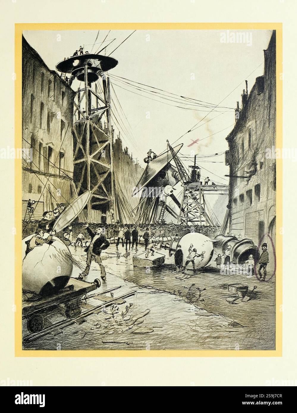 War of the Worlds Illustration. Earth in the power of the Martians ...