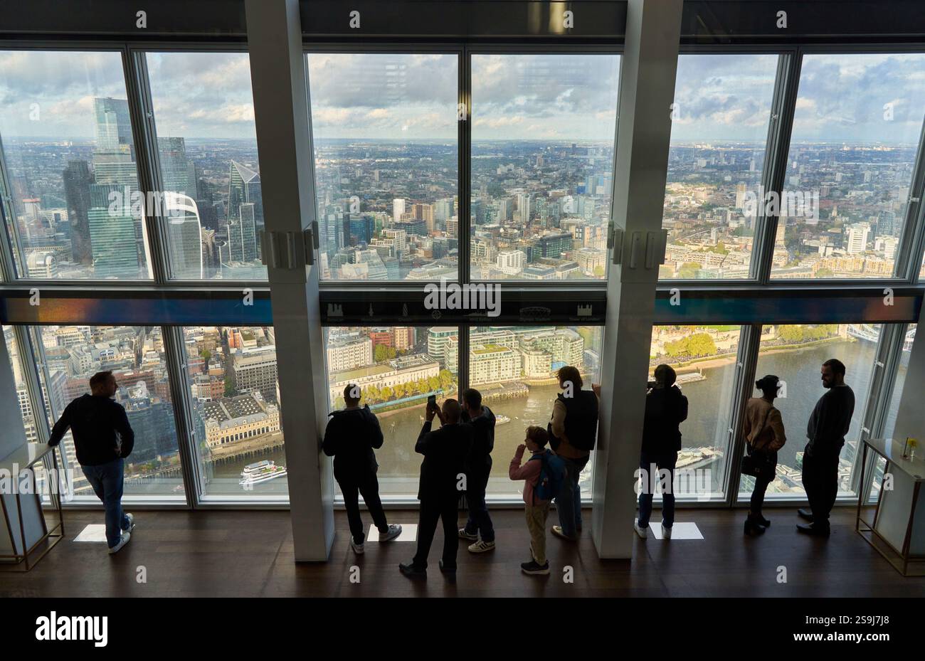 People looking at the city, Views from The Shard, London, England, UK ...