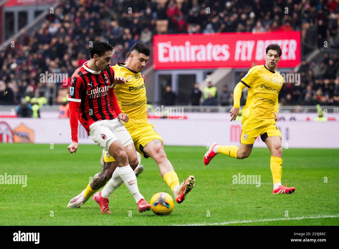 Milan, Italy. 26 January 2025. Tijjani Reijnders of AC Milan scores a ...