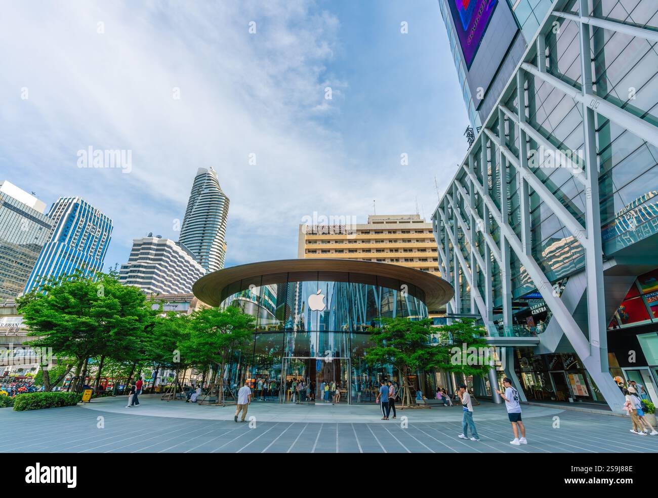 Bangkok, Thailand - May 22, 2024: View of Apple Store at Central World ...