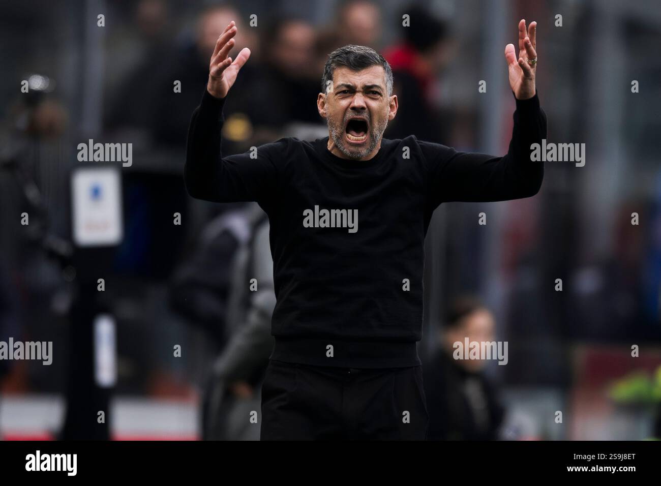 Milan, Italy. 26 January 2025. Sergio Conceicao, head coach of AC Milan ...
