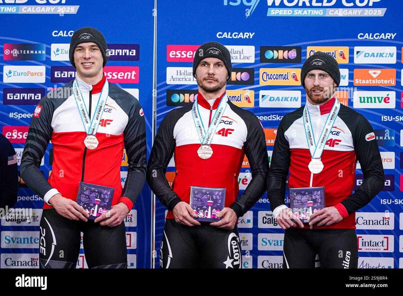 CALGARY, CANADA - JANUARY 26: Marek Kania of Poland, Piotr Michalski of ...