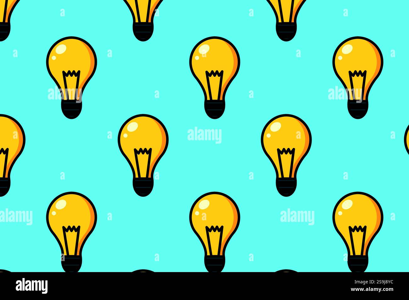 Seamless pattern of glowing lamps. Vector illustration Stock Vector ...