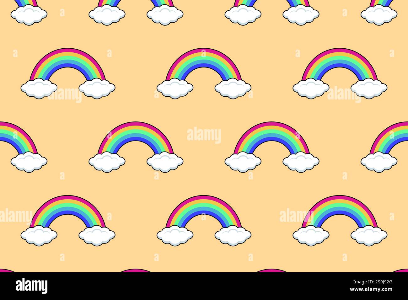 Rainbow seamless pattern. Vector illustration Stock Vector Image & Art ...